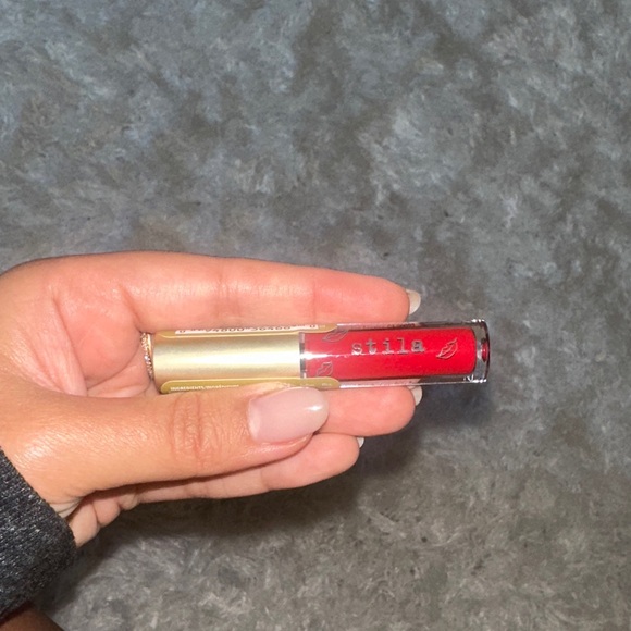Stila | Makeup | Stila Bold Red Lip Gloss With Gold Cap | Poshmark